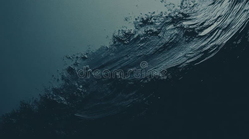 A Dynamic Wave Captured in Deep Blue Tones, Evoking Motion and ...