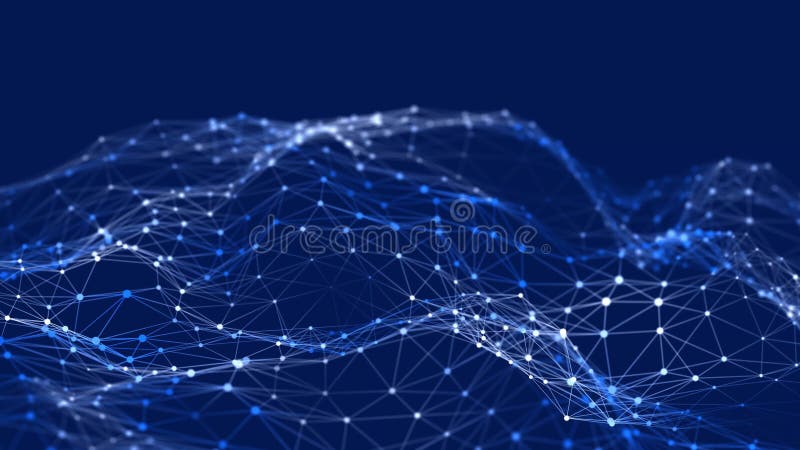 Dynamic Wave. Digital Technology Background. Seamless Loop. 4k Stock ...