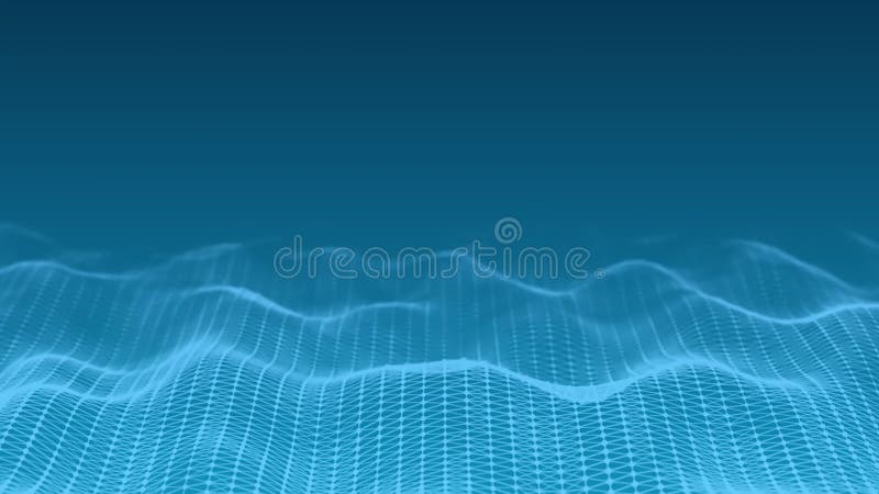 Dynamic Wave. Digital Technology Background. Seamless Loop. 4k Stock ...