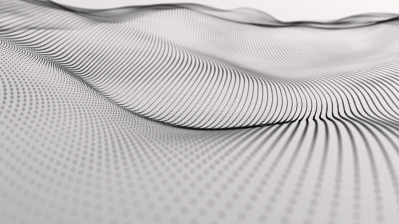 Dynamic Wave of Glowing Particles. Data Flow Information. Abstract Wave ...