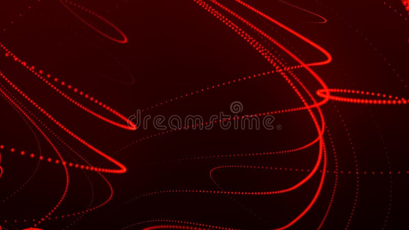 Dynamic Wave of Glowing Particles. Data Flow Information. Concept of ...