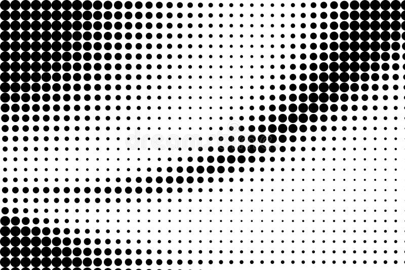 Dynamic Wave Halftone Pattern in Black and White Stock Illustration ...