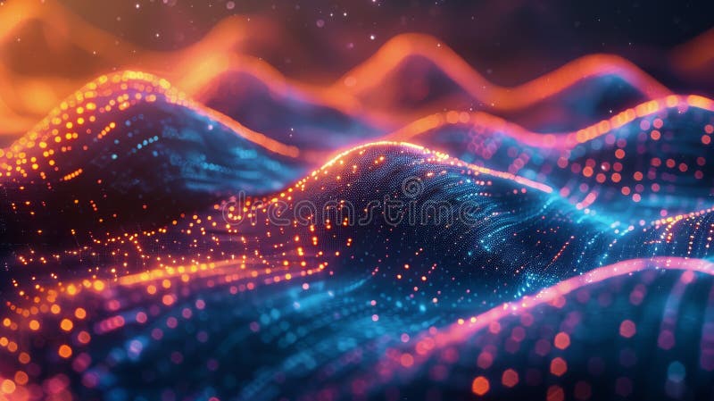 Dynamic Wave of Light stock image. Image of glowing - 318242977