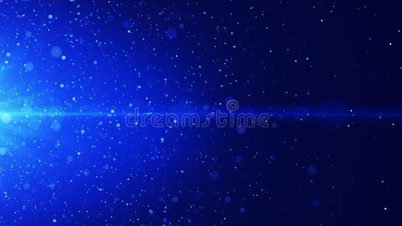 A Dynamic Wave of Luminous Particles Flying Horizontally. Sparkling ...