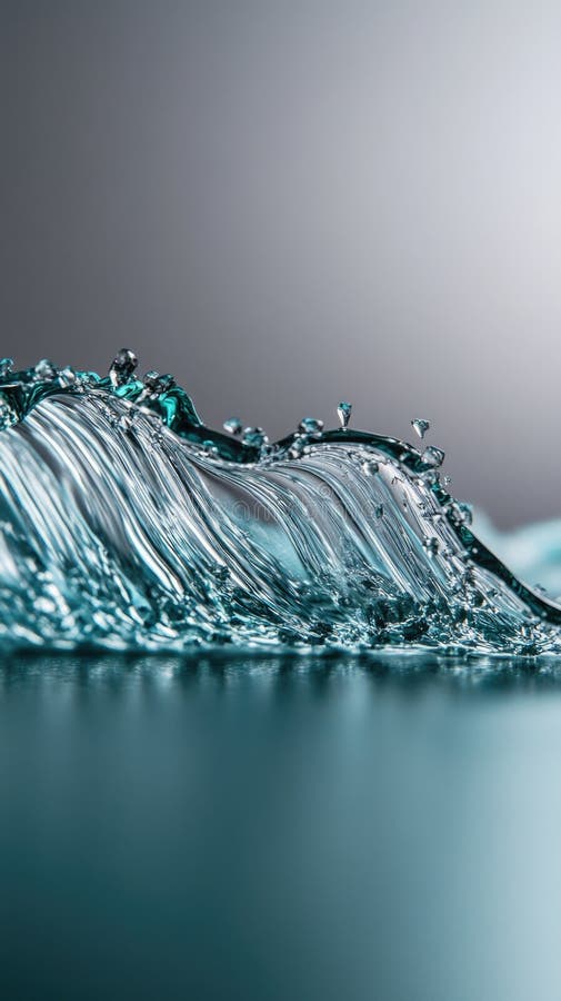 Dynamic Wave Motion Captured in Crystal Clear Water Stock Photo - Image ...
