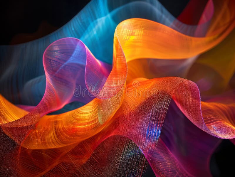 Vibrant wave of light stock illustration. Illustration of pattern ...