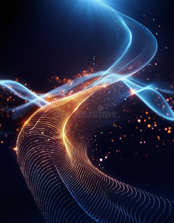 A Dynamic Wave of Particles and Light Represents the Flow of Data in AI ...