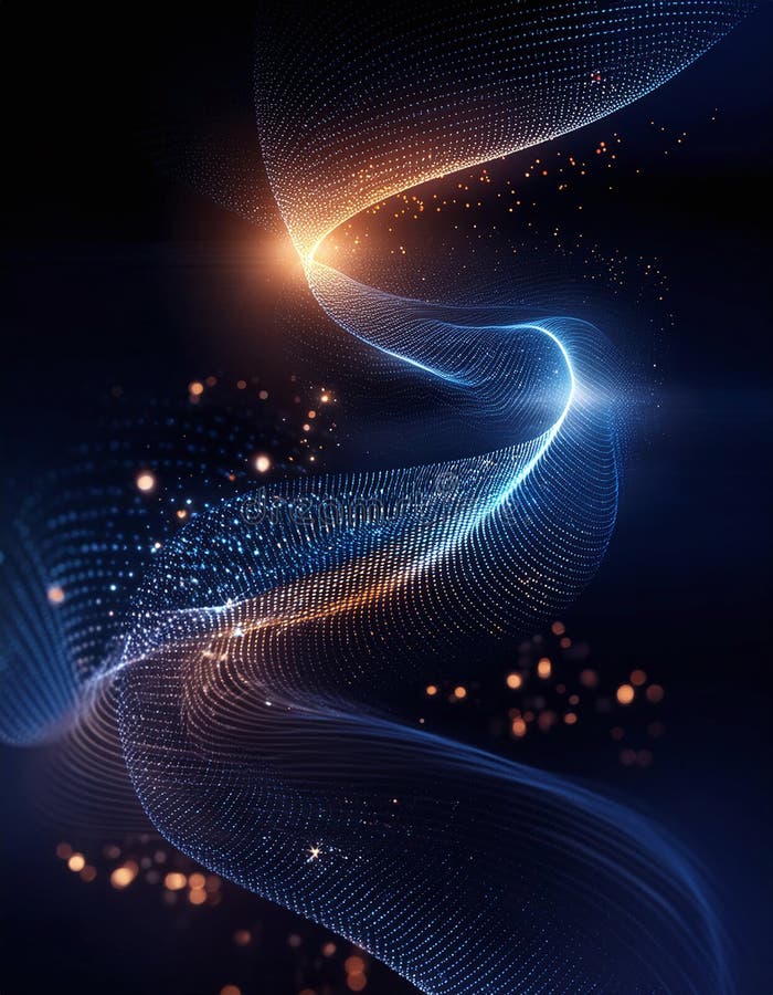 A Dynamic Wave of Particles and Light Represents the Flow of Data in AI ...