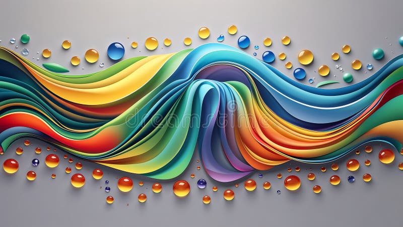 Dynamic Wave Pattern Artwork with Vertical Flow and Curved Lines Stock ...