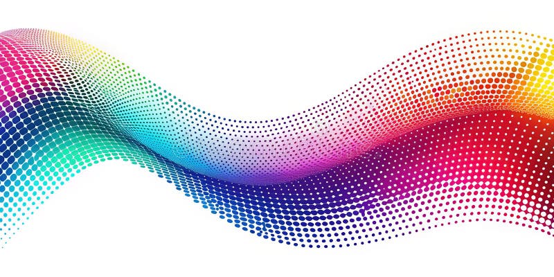 Dynamic Wave Pattern Background Flowing Particles Halftone Gradient and ...