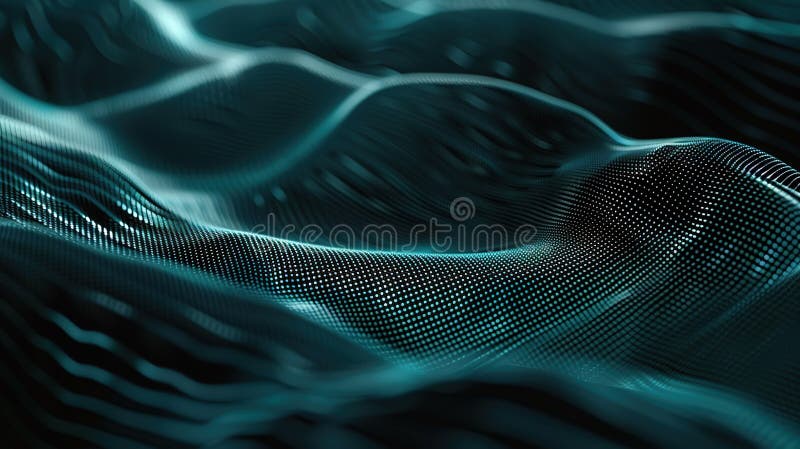 Dynamic Wave Pattern Displaying Intricate Light Reflection in Dark ...