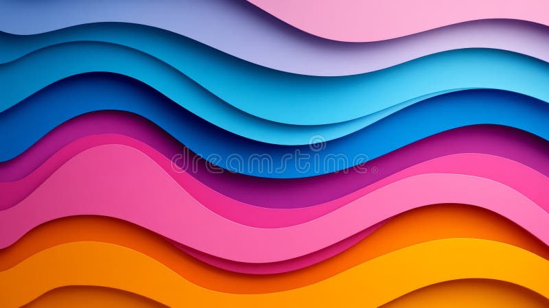 A Dynamic Wave Pattern with a Mix of Warm and Cool Colors, Suited for ...