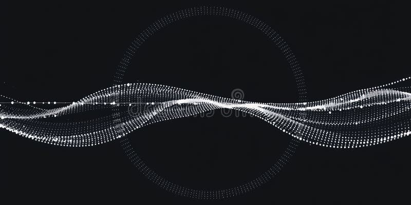 Dynamic Wave Pattern Representing Sound Frequencies in a Dark ...