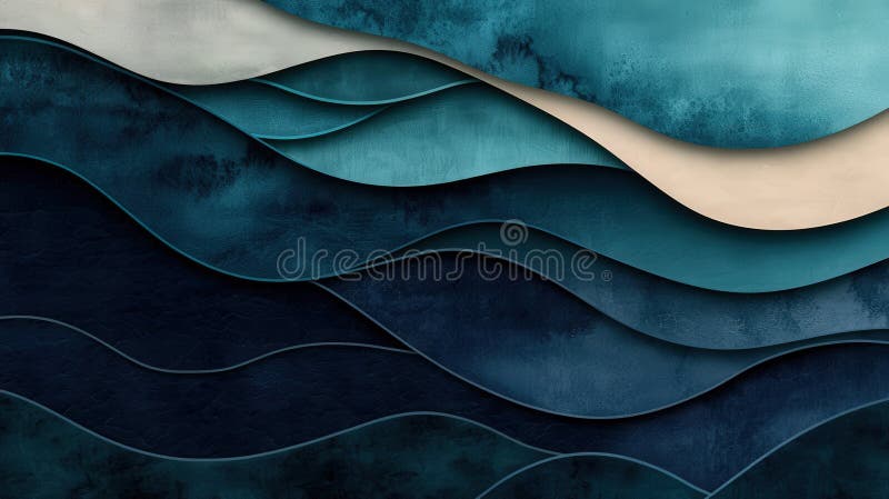 Dynamic Wave Patterns in Abstract Art Studio Digital Artwork ...
