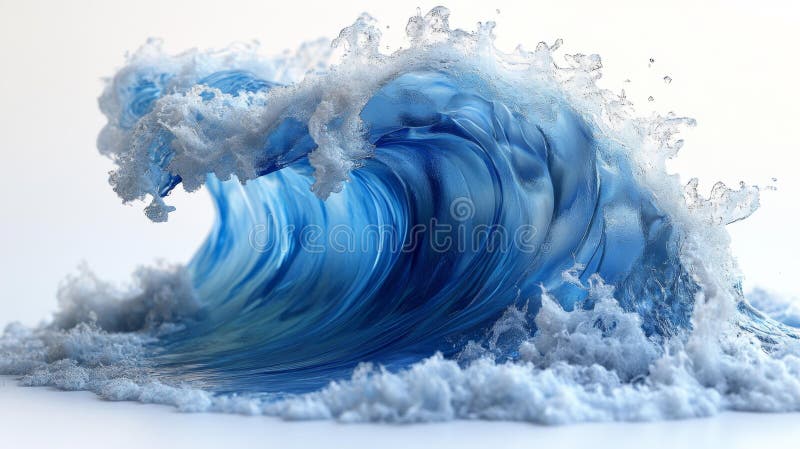 Dynamic Wave of Water Captured in Motion - Generative Ai Stock ...
