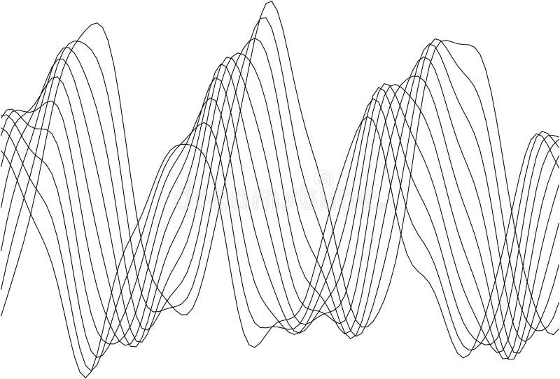 Dynamic Waveform Pattern for Design and Digital Art Projects Stock ...