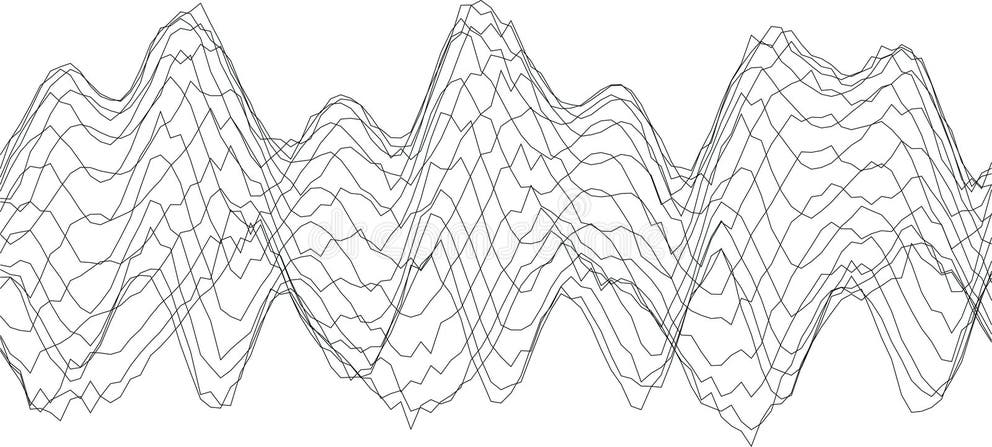 Dynamic Waveform Pattern Design for Modern Art and Decoration Stock ...