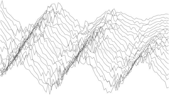 Dynamic Waveforms and Lines Creating Abstract Mountain Landscape for ...