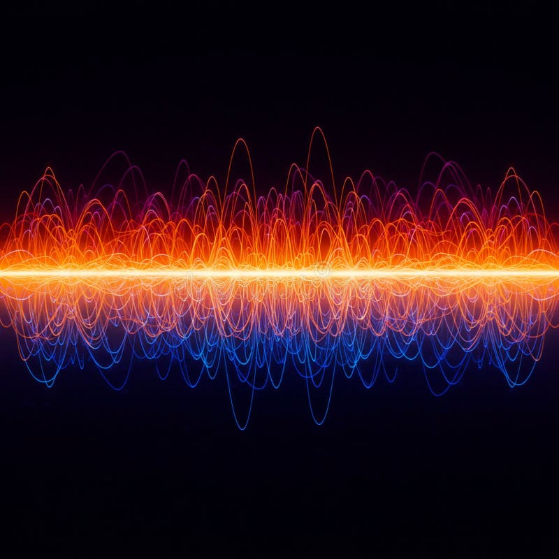 Dynamic Waveforms in Vibrant Hues of Orange, Blue, and Purple Ripple ...