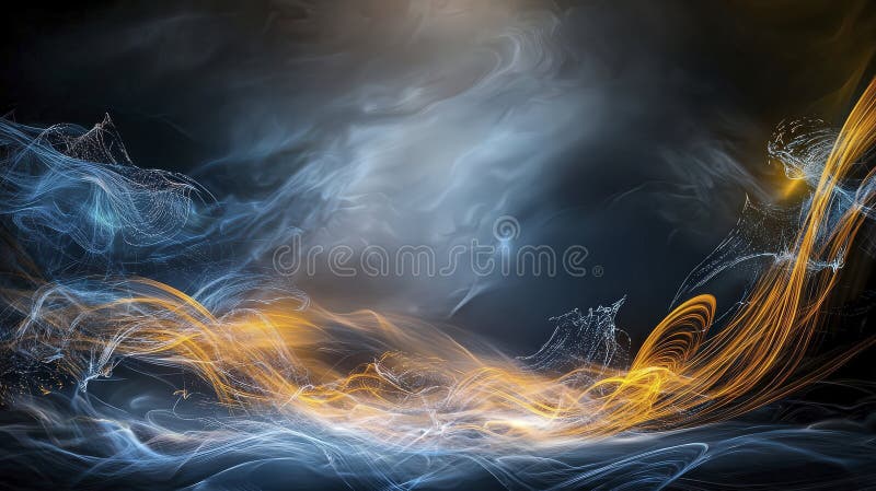 Dynamic Wavering Streaks of Light Stretching Across a Dark Canvas ...