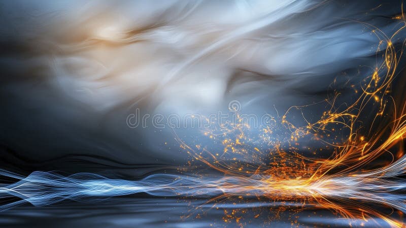 Dynamic Wavering Streaks of Light Stretching Across a Dark Sky Abstract ...