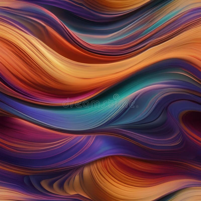Dynamic Waves of Color Flowing and Undulating, Like a River of Light in ...