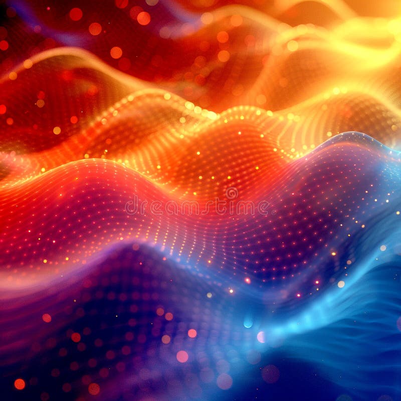 Dynamic Waves of Color Undulate Under a Shimmering Light Display at ...