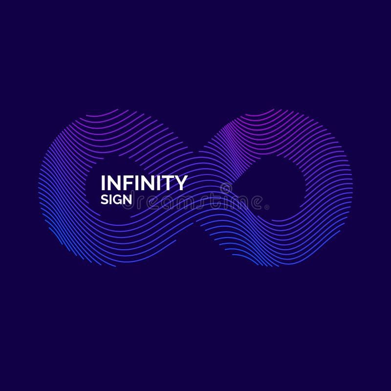 Dynamic Waves Form a Sign of Infinity. Stock Vector - Illustration of ...