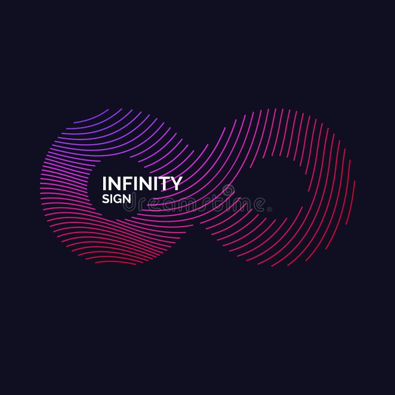 Dynamic Waves Form a Sign of Infinity. Stock Vector - Illustration of ...