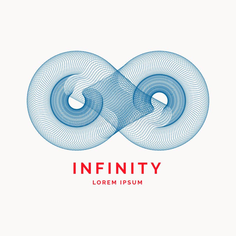 Dynamic Waves Form a Sign of Infinity. Stock Vector - Illustration of ...