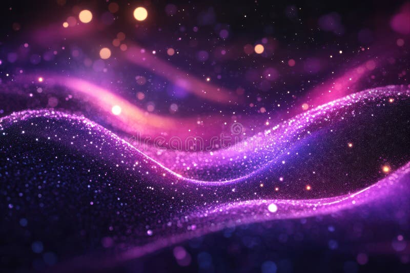 Dynamic Waves of Light and Color Abstract Digital Art on Dark ...