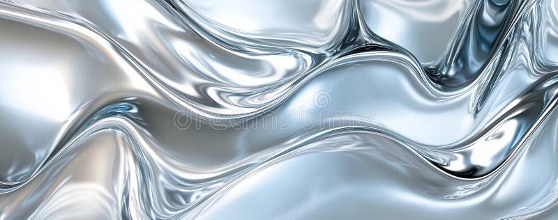 Dynamic Waves of Metallic Silver Create an Abstract Landscape of ...
