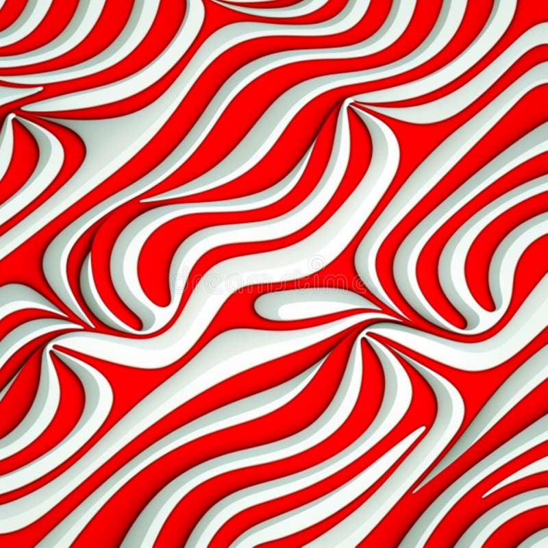 Waves Pattern with Red and White Colors Stock Illustration ...