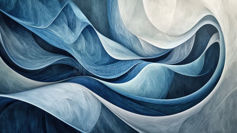 Abstract Waves of Blue Movement Showcasing Curves and Heights in a ...