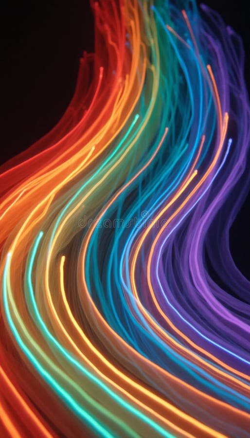 Dynamic Waves of Vibrant Neon Light Stock Photo - Image of waves ...