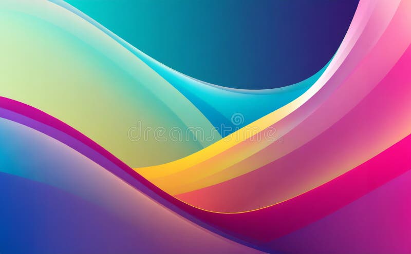 Dynamic Wavy Abstract Fluid Gradient Simple Background. Vibrant Smooth ...