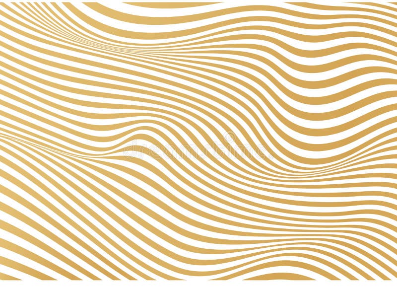 A Dynamic Wavy Gold Pattern on a Grey Background Stock Illustration ...
