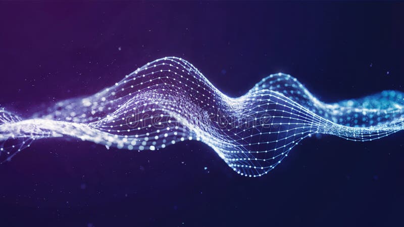 A Dynamic, Wavy Mesh of Interconnected Points, Resembling a Digital ...