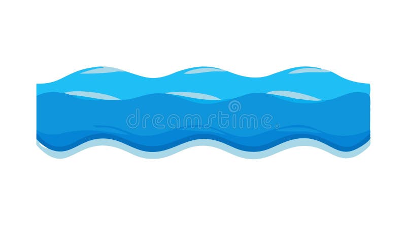 Dynamic Wavy Water Surface Icon Vector for Aqua Motion, Vector Design ...
