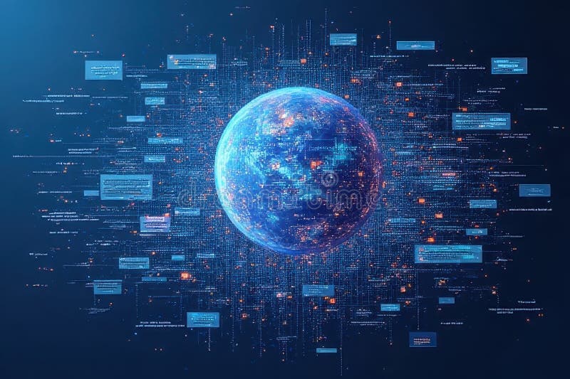 Dynamic Web Creation stock illustration. Illustration of generative ...