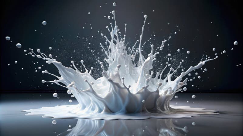 Dynamic White Liquid Explosion a Stunning Visual of Fluid Dynamics ...
