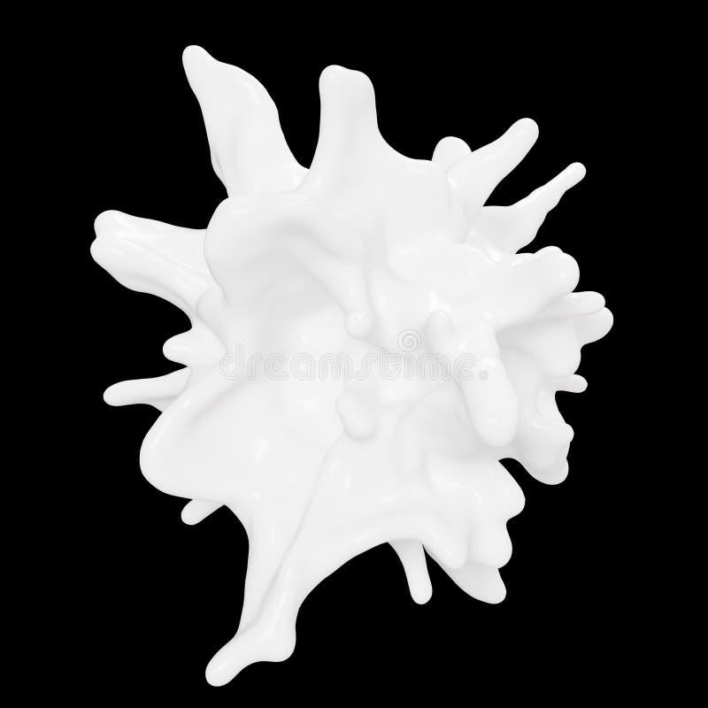 Dynamic White Splash Appears Vividly Against a Black Background ...