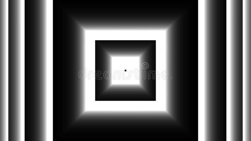 Dynamic White Square Tunnel Passage on Black Background Stock Footage ...