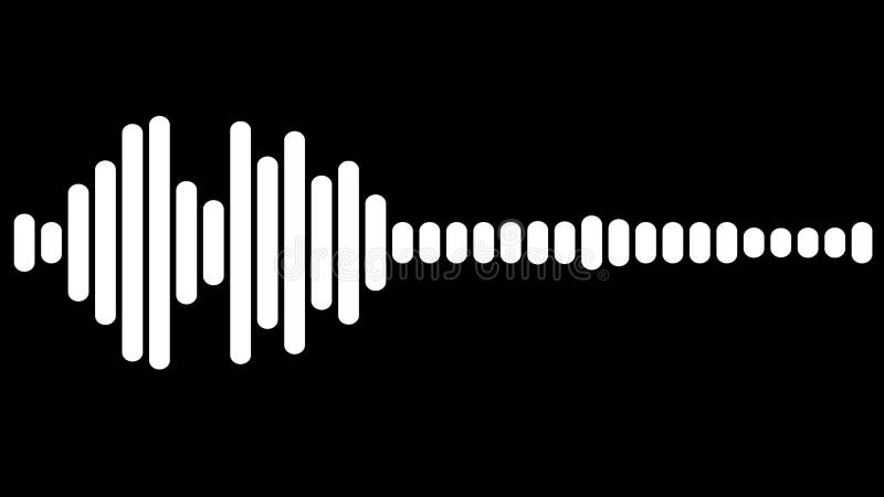 A Dynamic White Voice Message on Black Background Stock Video - Video ...