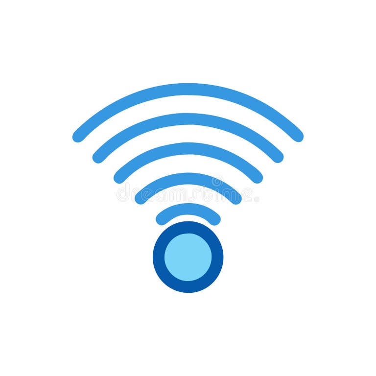 Dynamic Wi-Fi Icon for Internet Access Stock Illustration ...