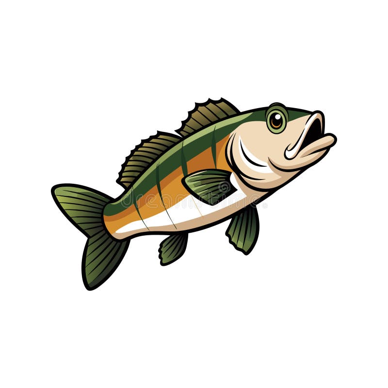 Dynamic Wild Bass Fish Colorful Representation Stock Image ...