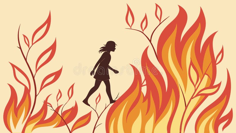 Dynamic Wildfire Landscape Vector, Nature and Danger, Vector Design ...