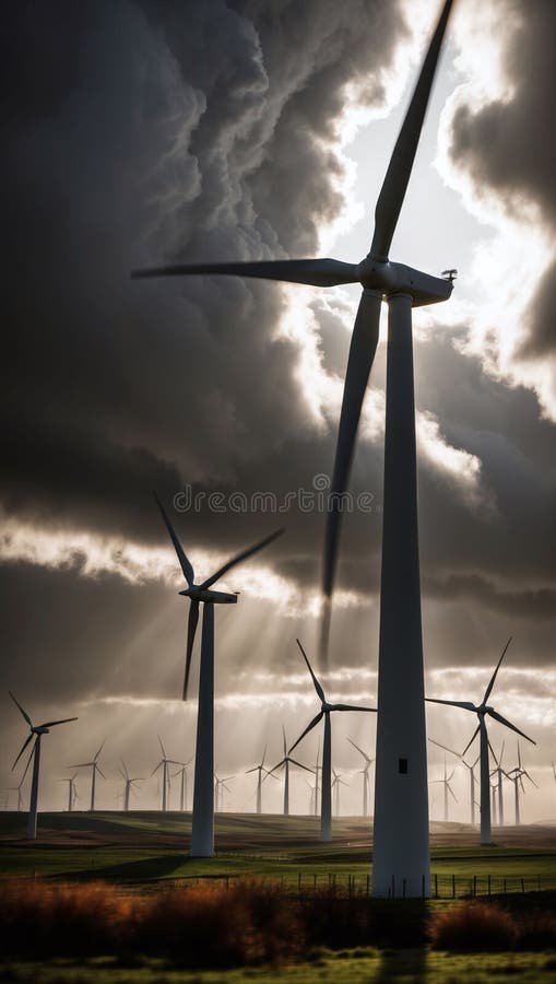 Dynamic Wind Farm Under Turbulent Sky with Dramatic Cloud Formations ...