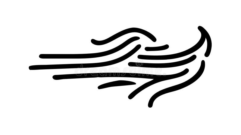 Dynamic Wind Flow Icon Vector Design for Weather and Air Movement ...
