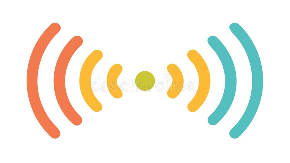 Dynamic Wireless Signal Icon Broadcast Waves, Vector Design Generative ...